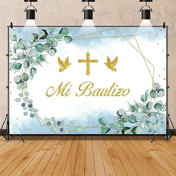 Amazon.com : 7*5ft God Bless Backdrop for Boys First Holy Communion ...