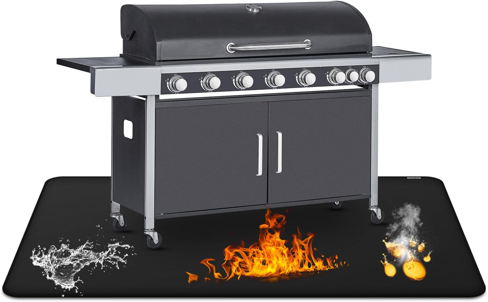 Amazon.com: Fasmov 48 x 36 inches Grill Mat Grill and Garage Protective ...
