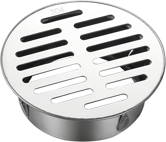 Siphon de Sol Acier Inoxydable Rond Antiblocage Crapaudine de Gouttière ...