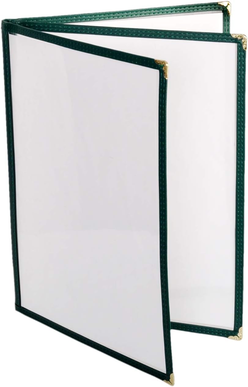 Amazon.com: Excellanté 3 Page Book Fold Menu Cover, 8 1/2" x 11", Green ...