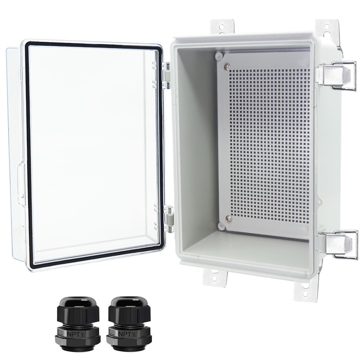 Snapklik.com : Otdorpatio Junction Box, Hinged Clear Cover Stainless ...