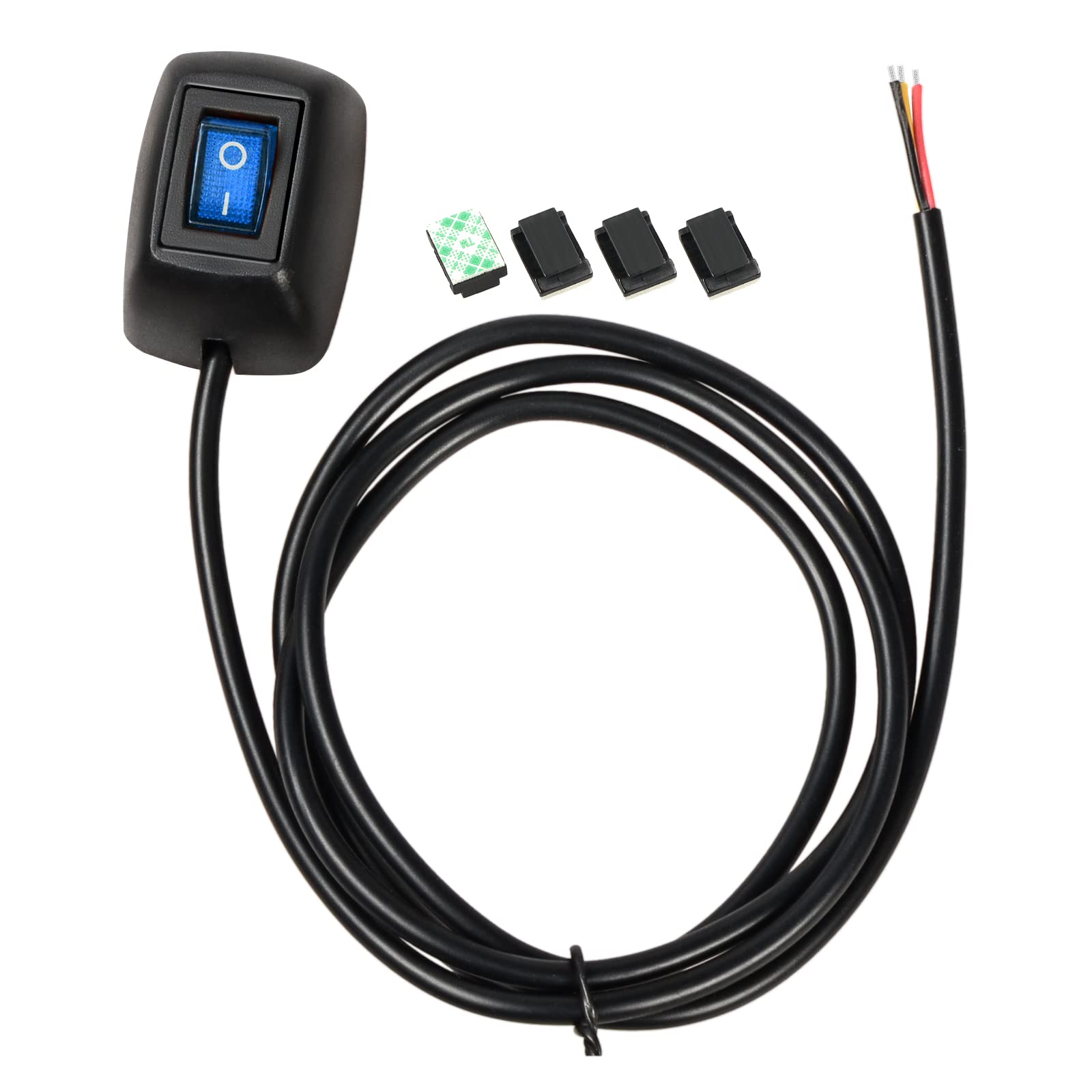 Snapklik.com : OELFFOW 1Pack Blue LED Inline Cord Switch KCD1 6A-250V ...