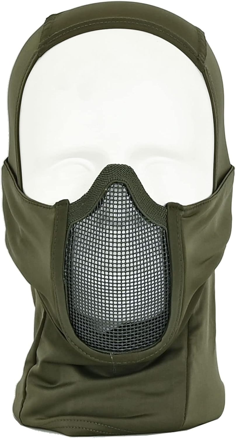 tactifans Airsoft Balaclava Mesh Mask Ninja Style with Full Face Mouth ...