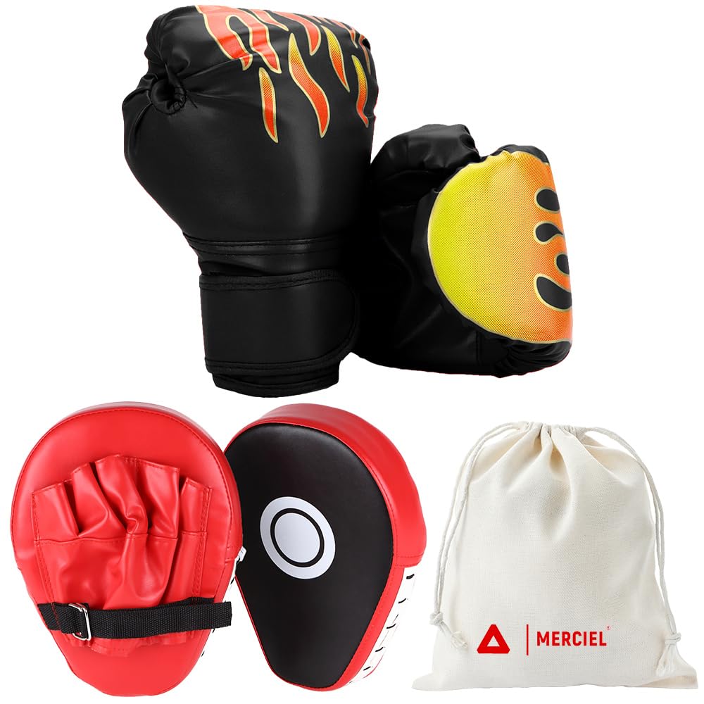 Snapklik.com : MERCIEL Boxing Gloves And Mitts Set Lightweight Kids ...