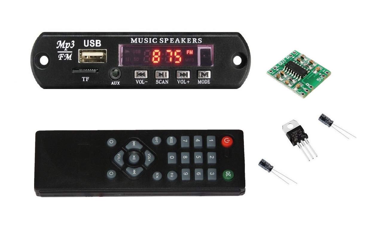 Buy ERH India Bluetooth Fm USB AUX Card MP3 Stereo Audio Player kit ...