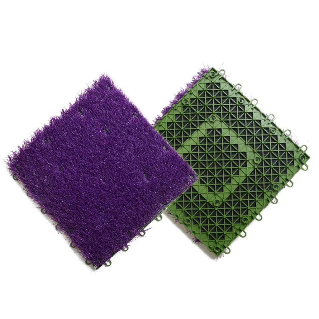 Amazon.com: Artificial Grass Turf Tile Purple Artificial Turf Tiles ...