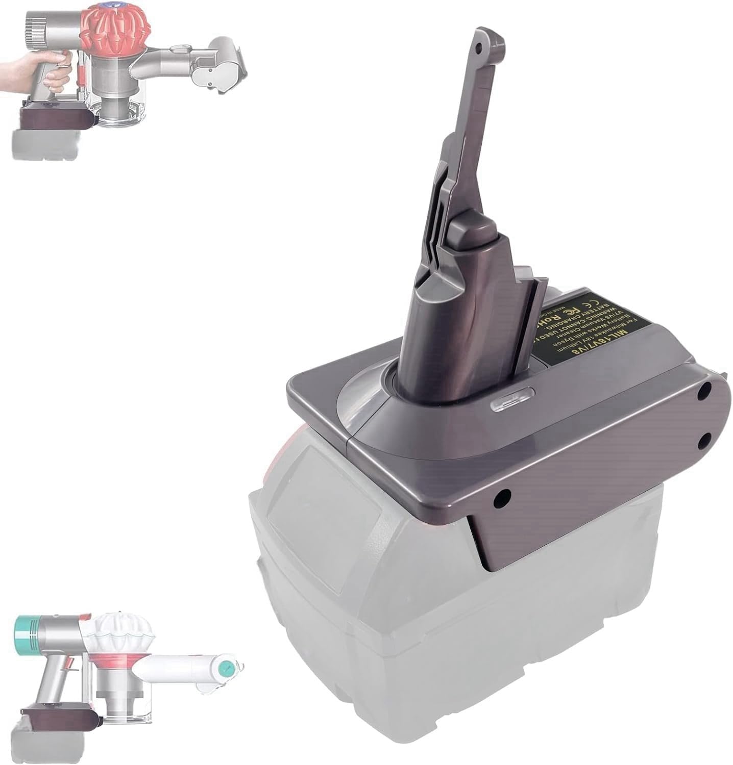 Amazon.com: Laimiao for Dyson V7/V8 Battery Adapter, for Milwaukee M18 ...