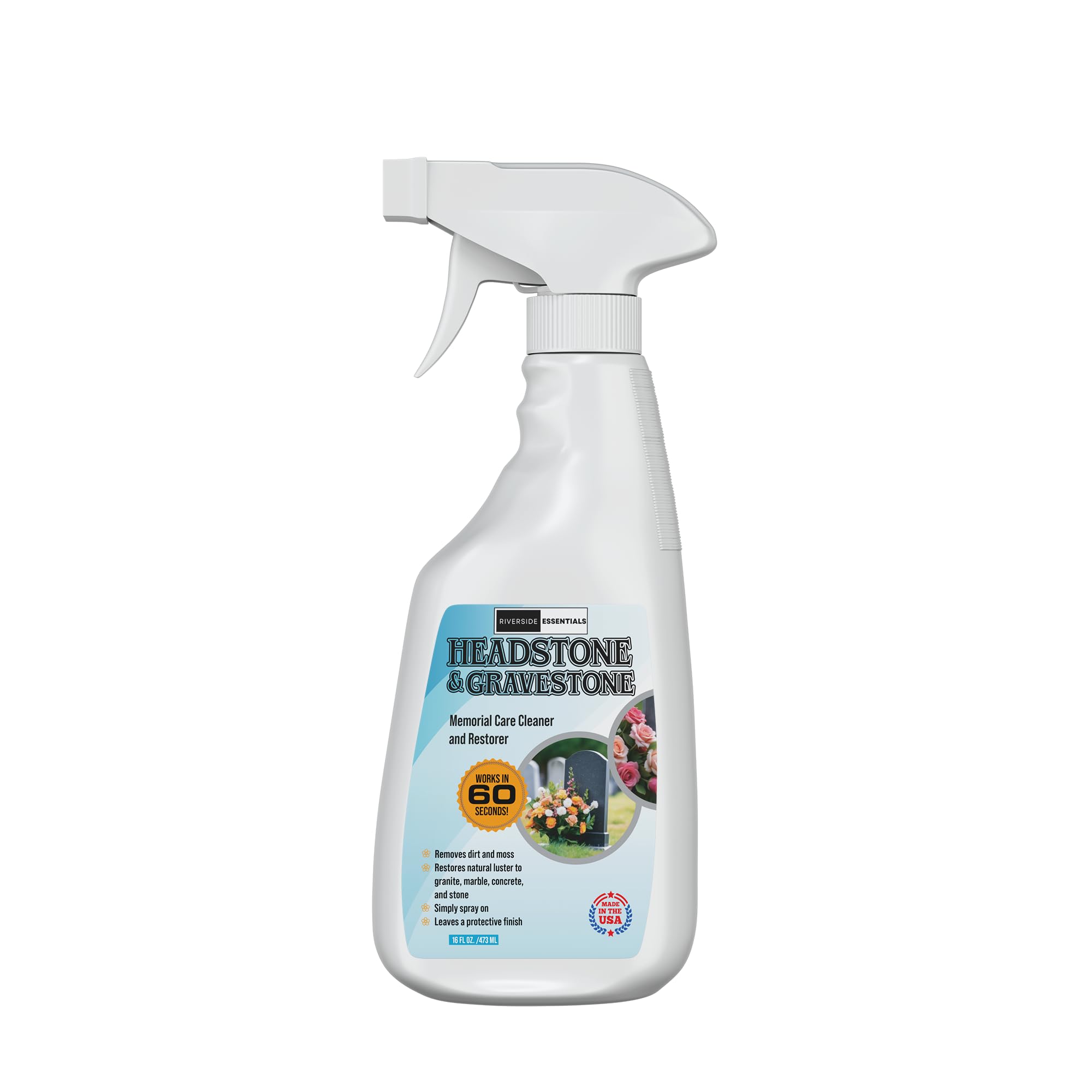 Amazon.com: Riverside Essentials 16oz Headstone Cleaner for Graves ...