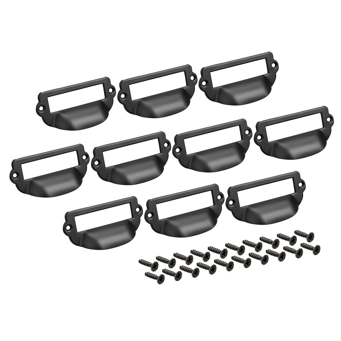 uxcell Label Holder Pull Handles, Vintage Zinc Alloy Label Frame Drawer ...