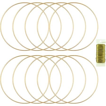 Amazon.com: 8 Pack Floral Hoop 16 Inches Metal Rings for Crafts Macrame ...
