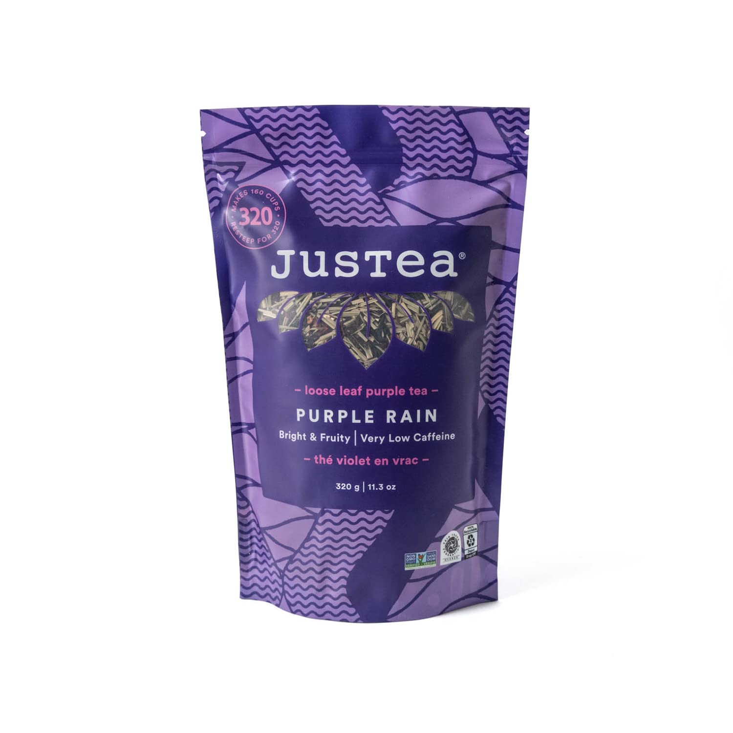 Amazon.com : JusTea PURPLE RAIN | Loose Leaf Purple Tea | Recyclable ...