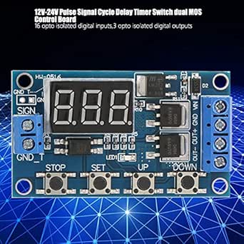 Amazon.com: Delay Relay Module, Timer Relay, One Key Emergency Stop ...