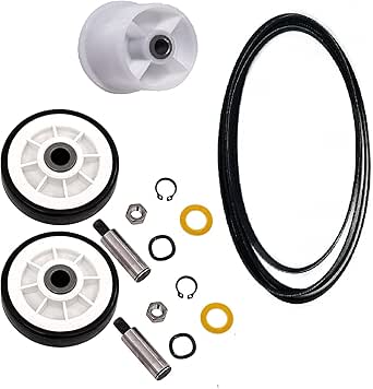 Amazon.com: Owigift Dryer Repair Kit Rollers Belt Idler Pulley Replace ...