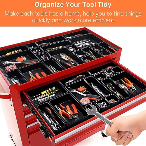 Snapklik.com : 46 Pack 5-Sizes Large 12 Tool Box Organizer Tray, Tool ...
