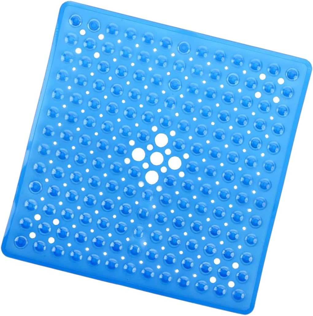 Amazon.com: PRETYZOOM Blue Non Slip PVC Shower Bath Mat with Suction ...