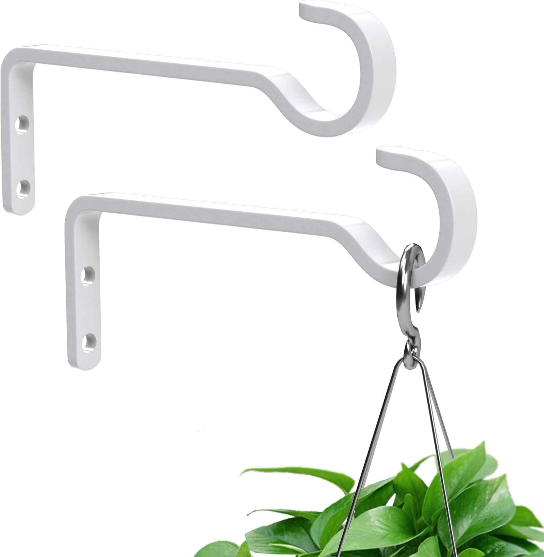 Amazon.com: 6 Inch 2 Pack Heavy Duty Outdoor Plant Hangers for Hanging ...