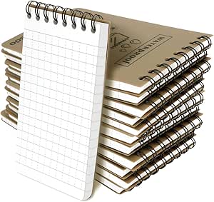 Amazon.com : IBEQUEM 12Pcs Waterproof Notebook, 3 x 5 Inches Pocket ...