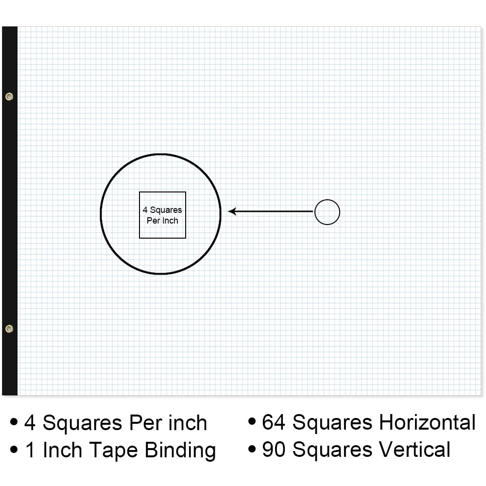 Engineering Large Pad - 50 Sheets/100 Pages, 22... Graph Paper