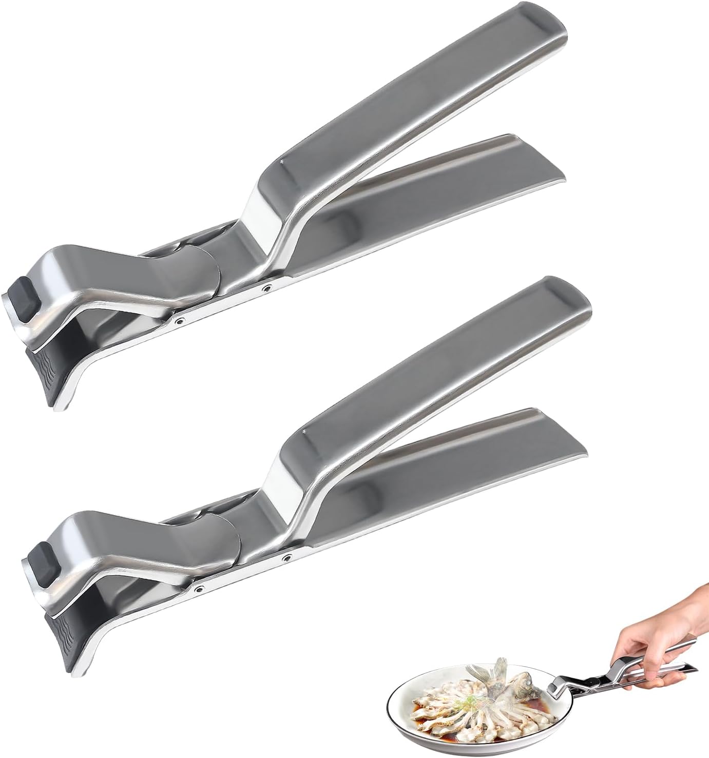 Amazon.com: Stainless Steel Hot Plate Gripper Clips - Anti-Scald Multi ...