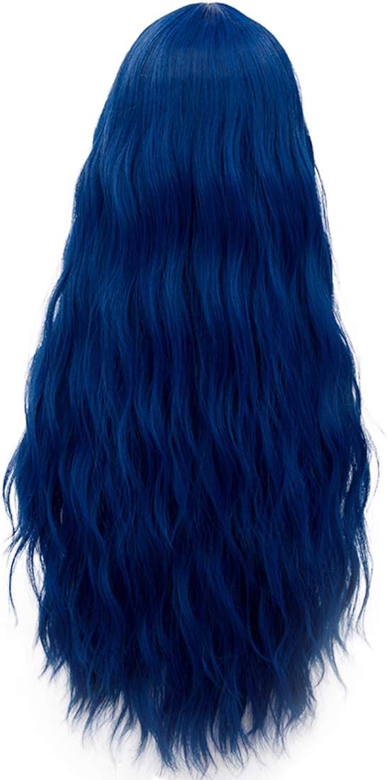 Amazon.com: Probeauty Blue Wig Long Royal Blue Bride Wigs for Women ...