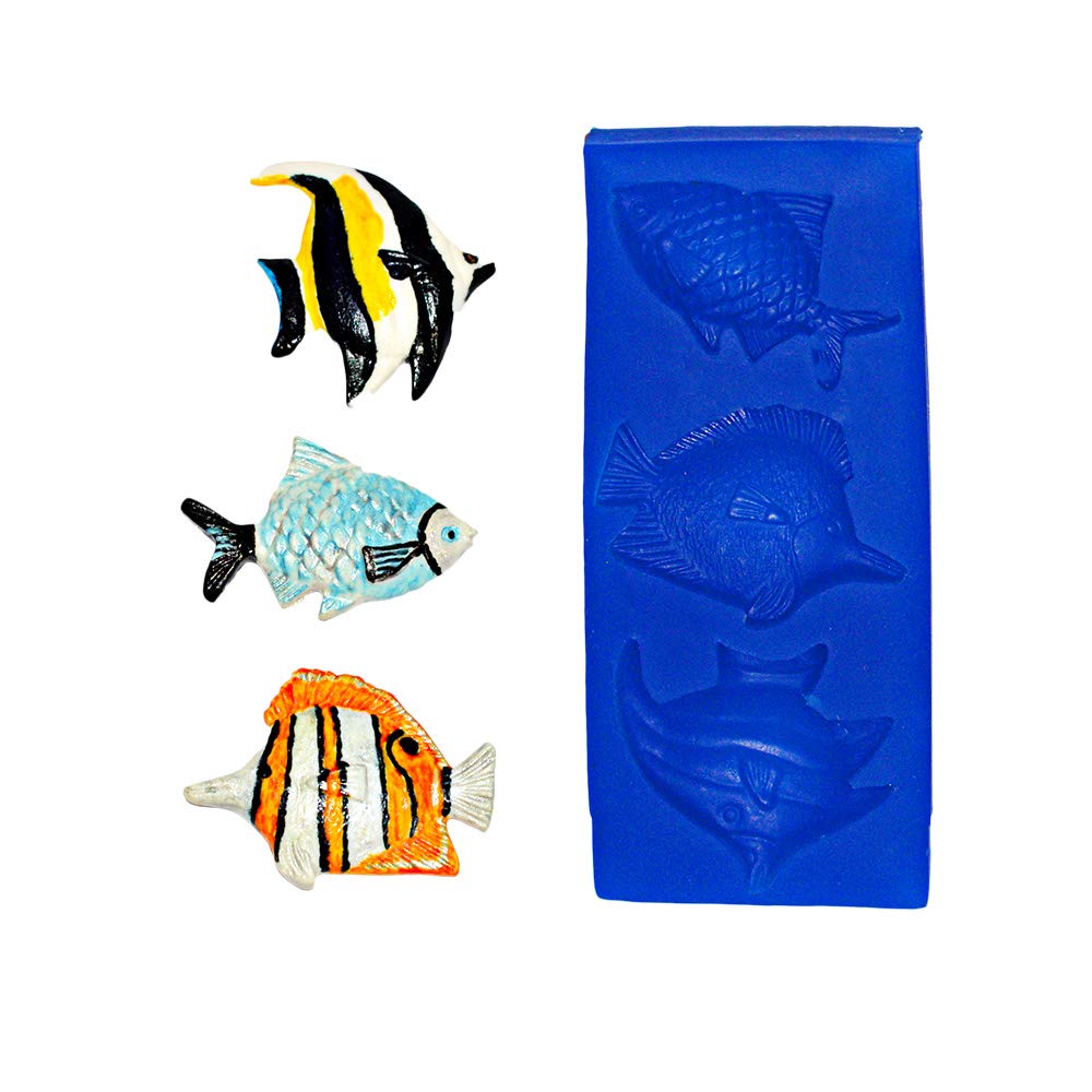 Amazon.com: Mini Fish Trio Silicone Mold SC126 by First Impressions ...