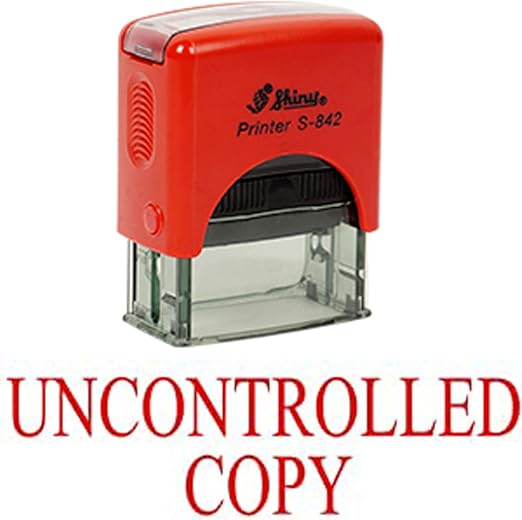 UNCONTROLLED COPY Self Inking Rubber Stamp Office Stationary Custom ...