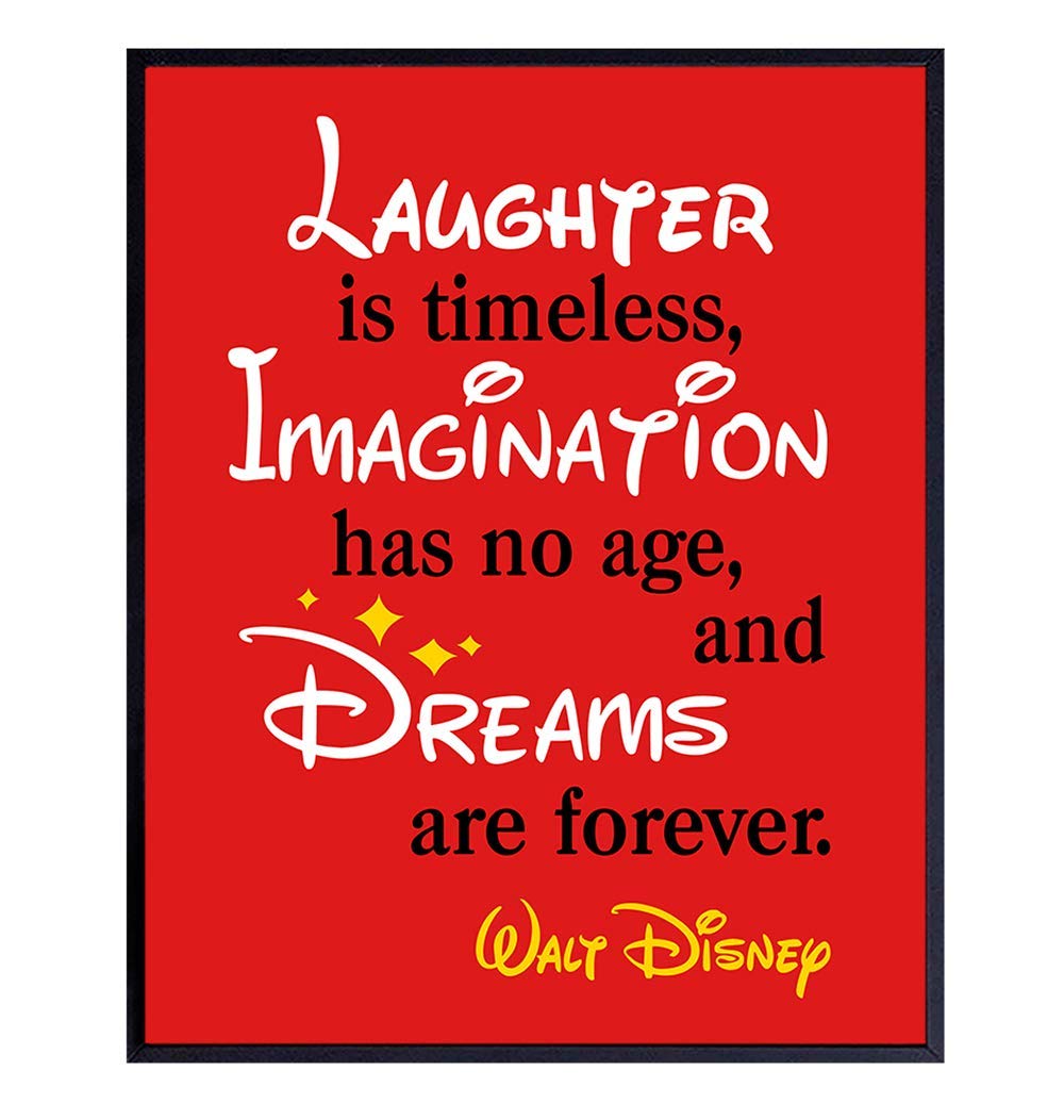 Amazon.com: Walt Disney Quote Wall Art Decor - 8x10 Inspirational Home ...
