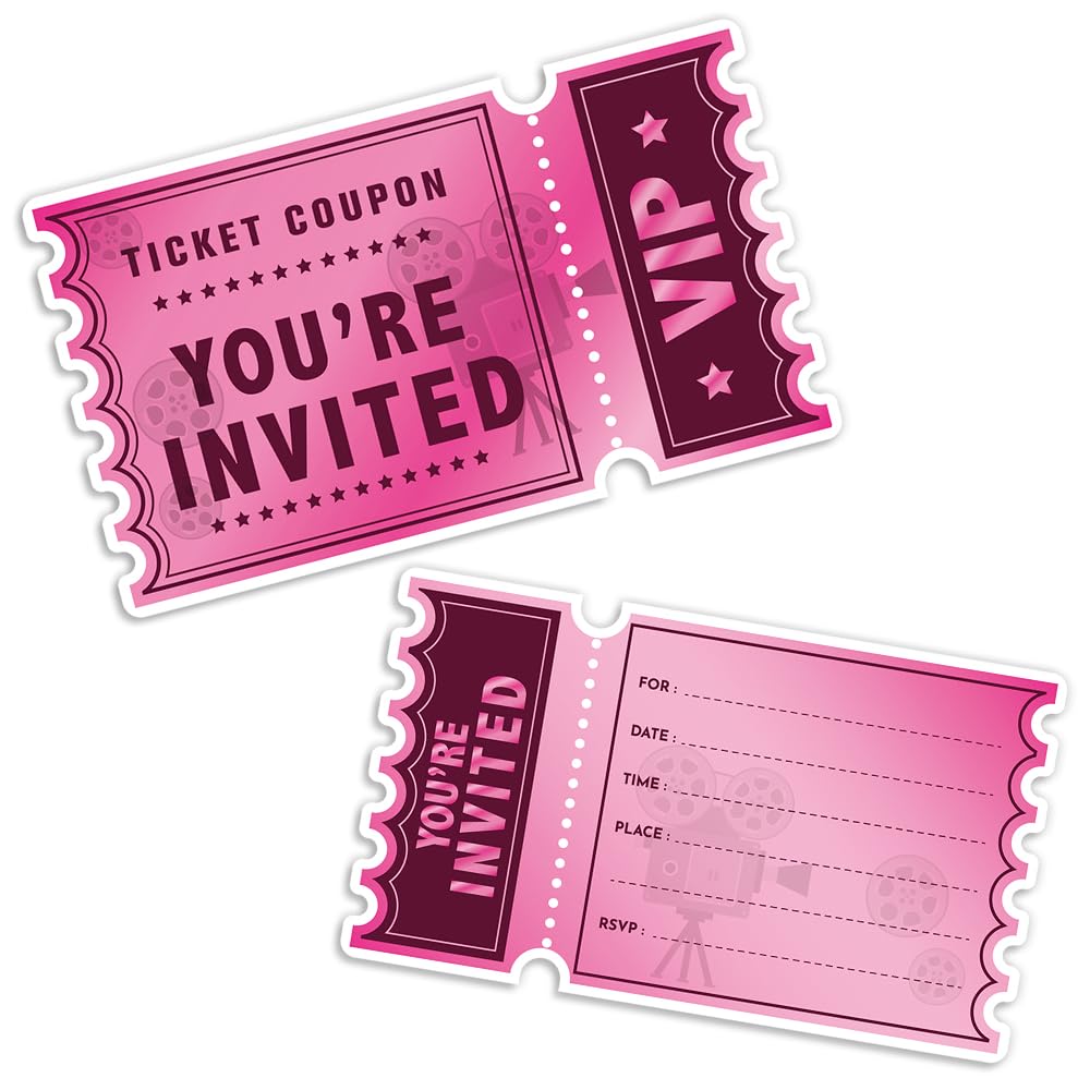 Invitaciones De Cumpleaños Para Niña Con Boletos Vip