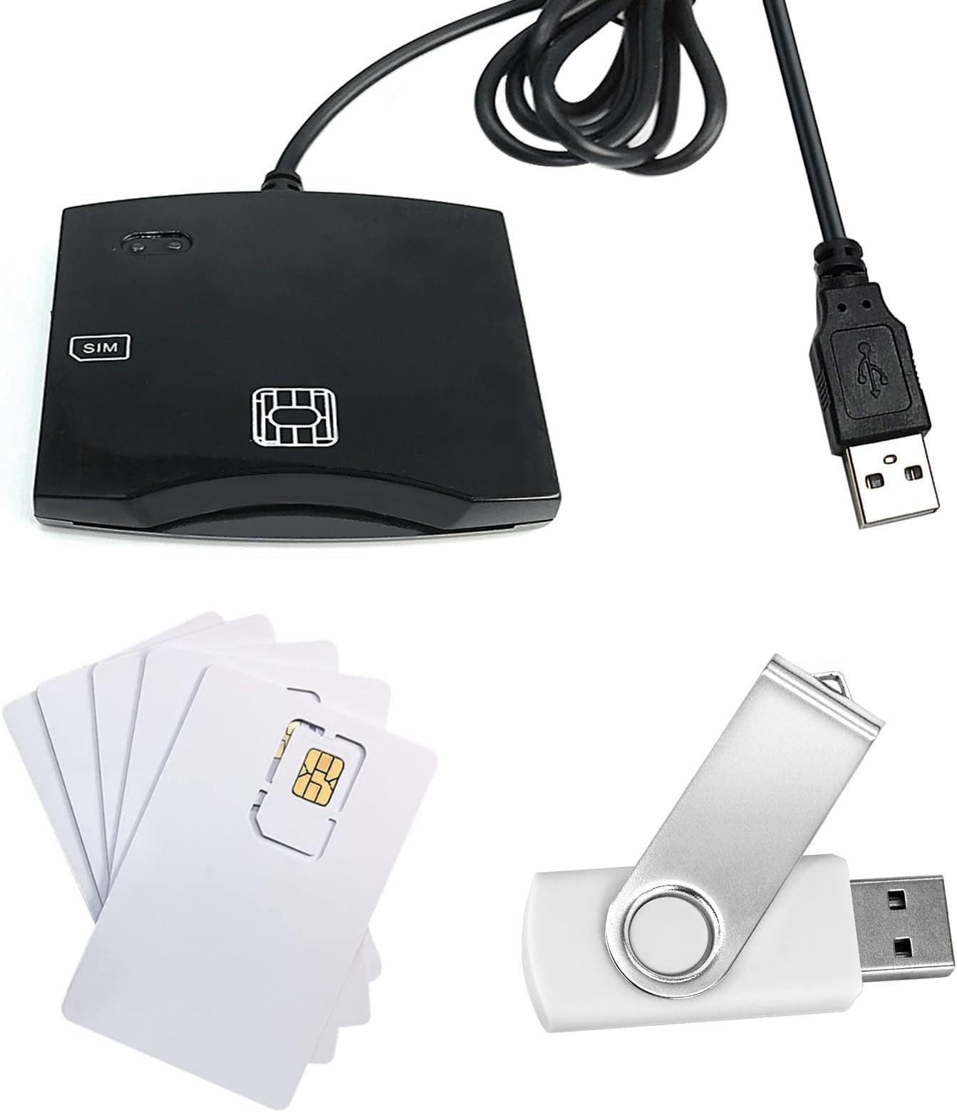 Amazon.com: Smart SIM Card Reader Writer: EMV Chip Reader Writer ...