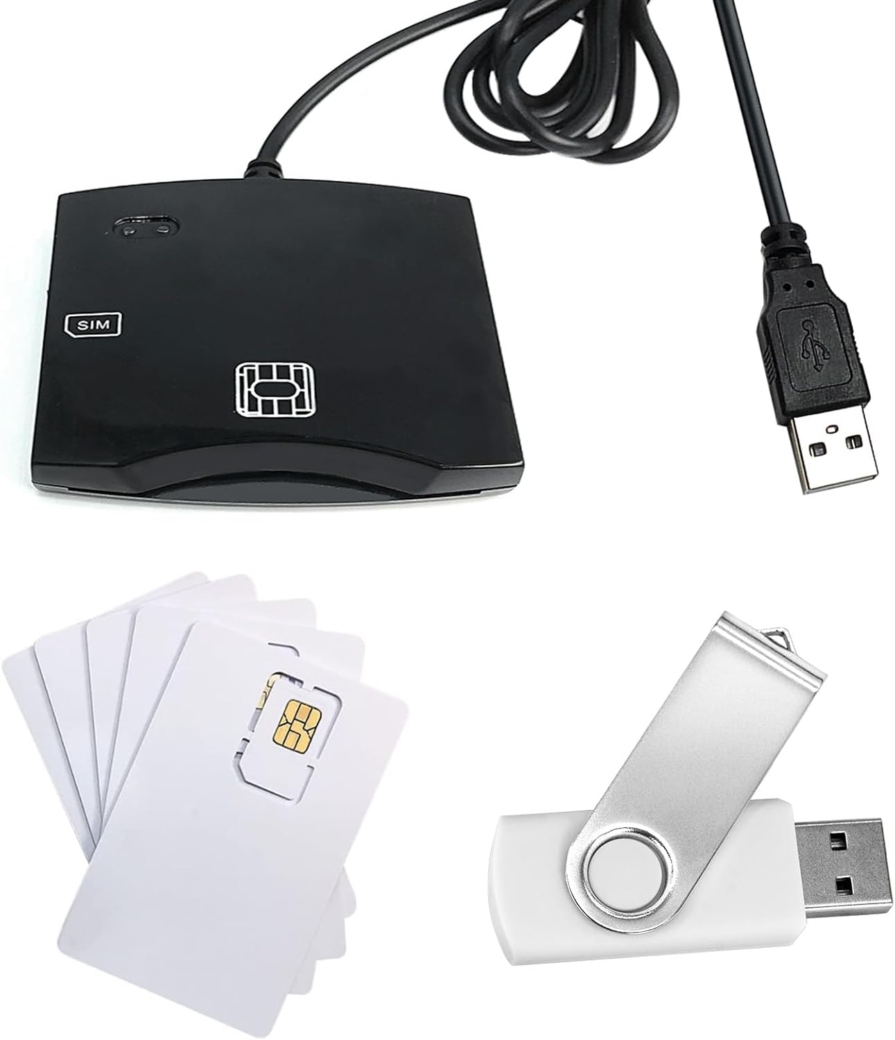 Amazon.com: Smart SIM Card Reader Writer: EMV Chip Reader Writer ...
