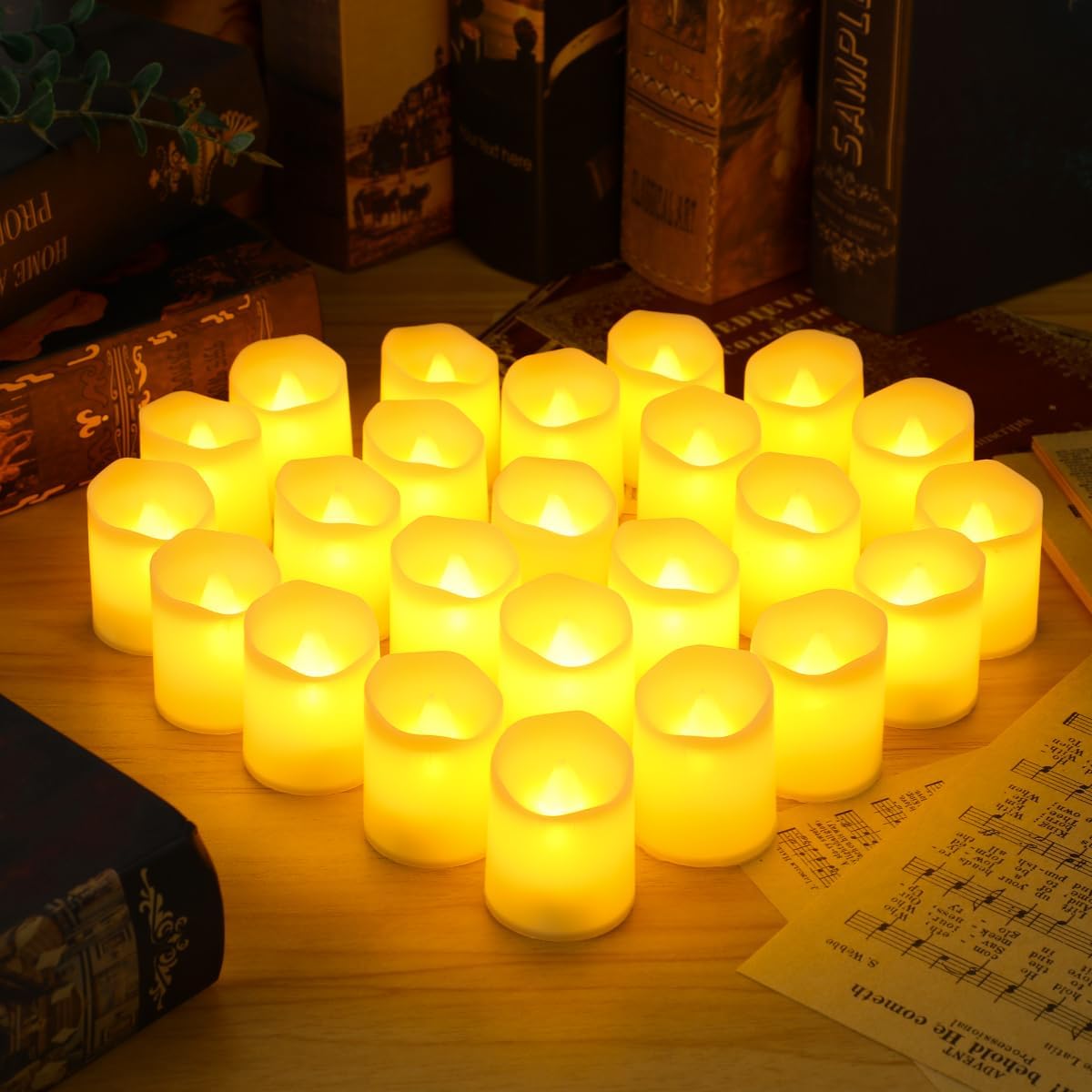 Velas LED Sin llama, 32 pcs Velas de Té de Luz LED Electrónicas, Velas ...
