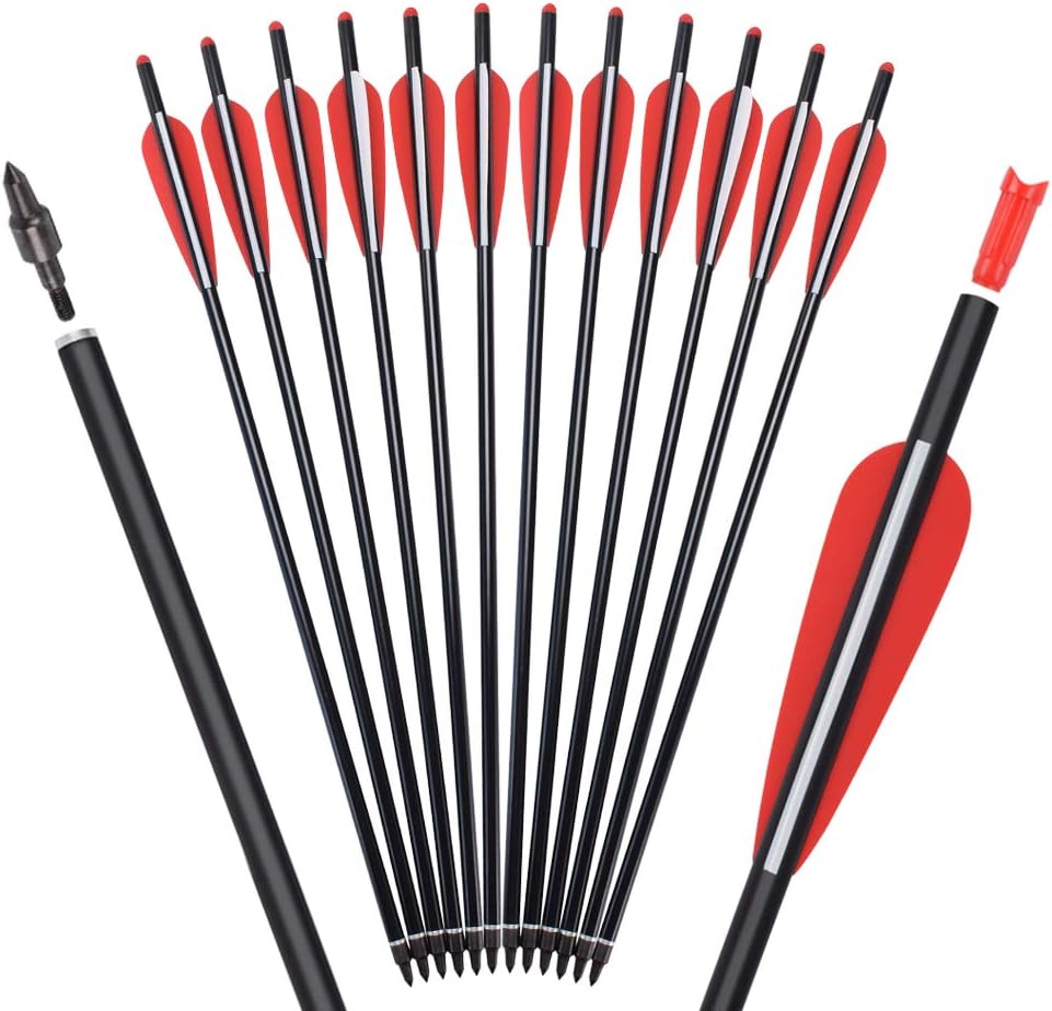 Amazon.com : SZEO 16 18 20 22 Inch Aluminum Crossbow Bolts Bio Archery ...