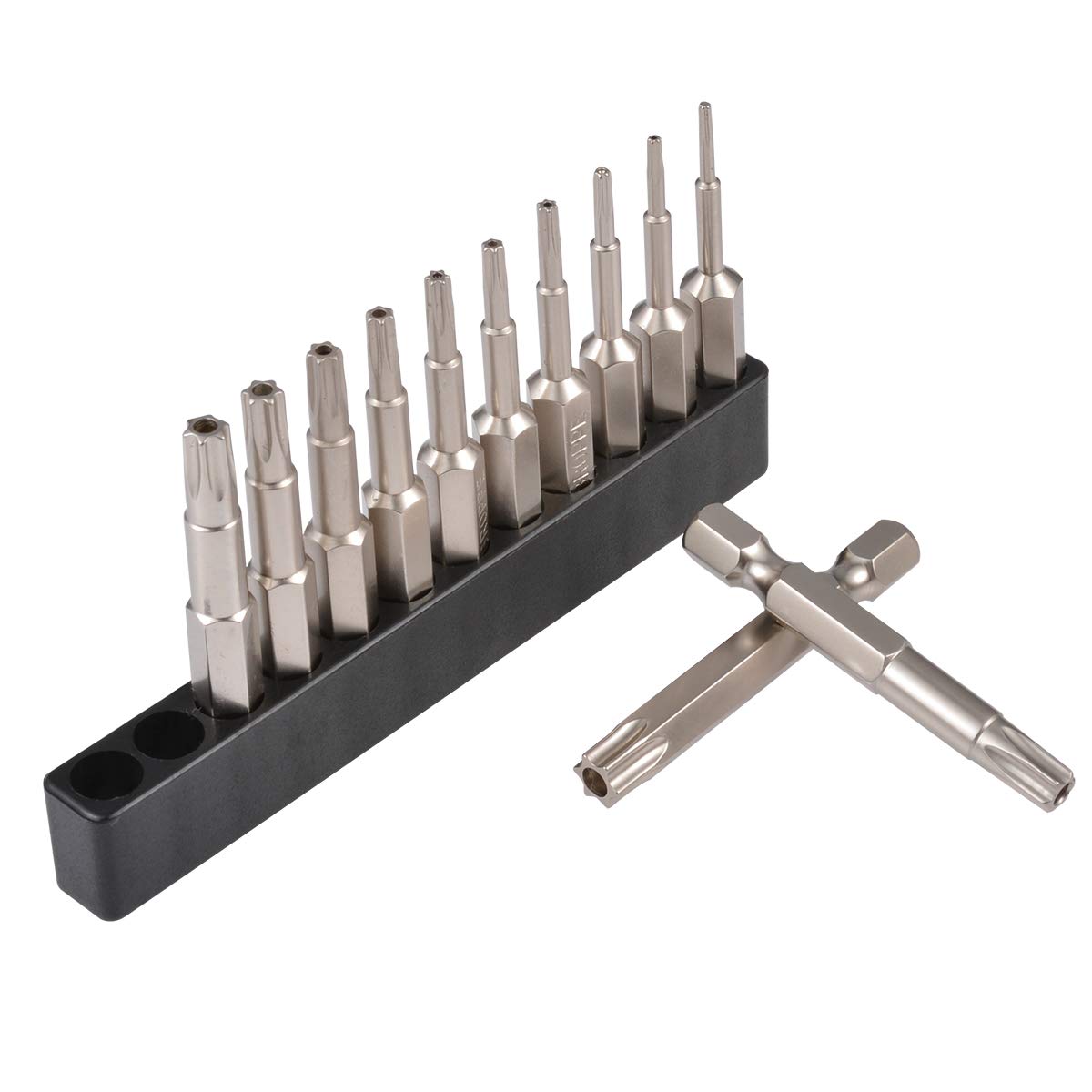HOHXEN 12pcs 1/4 Inch Hex Shank T5-T40 Magnetic Torx Head Screw Driver ...