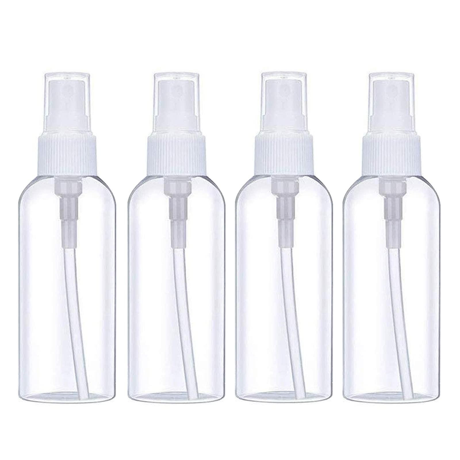 Portable Mini Spray Bottles 4 Pack, 2oz/50ml Clear Empty Fine Mist ...