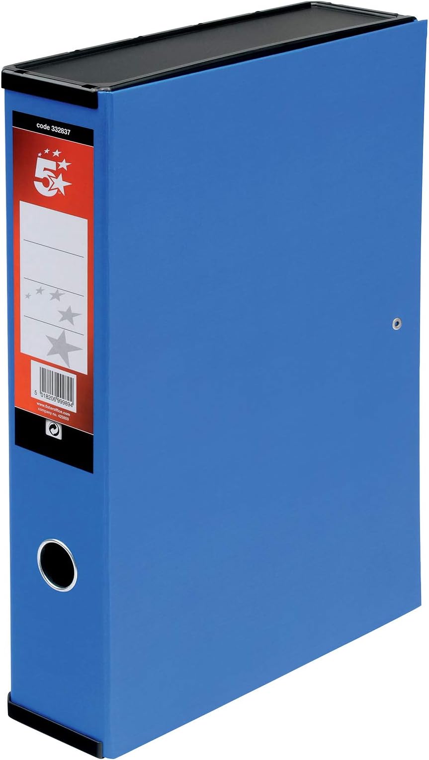 Box File Lock Spring with Ring Pull and Catch, 70mm Spine, Foolscap ...