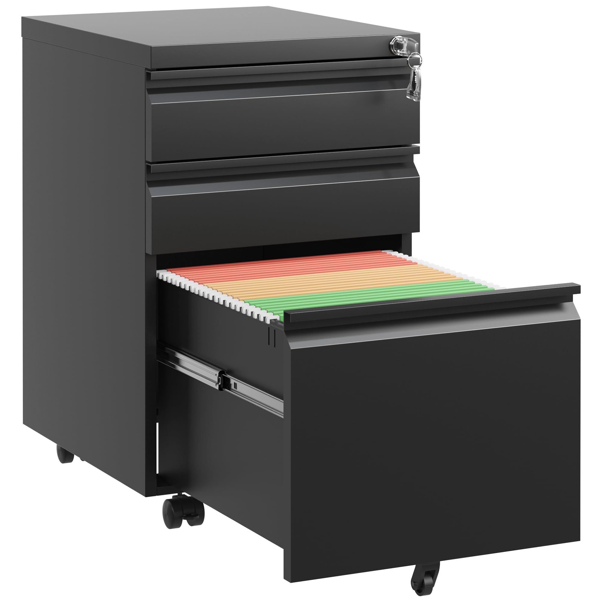 Amazon.com: DARTIIA File Cabinet with Lock,Filing Cabinet 3 Drawer ...