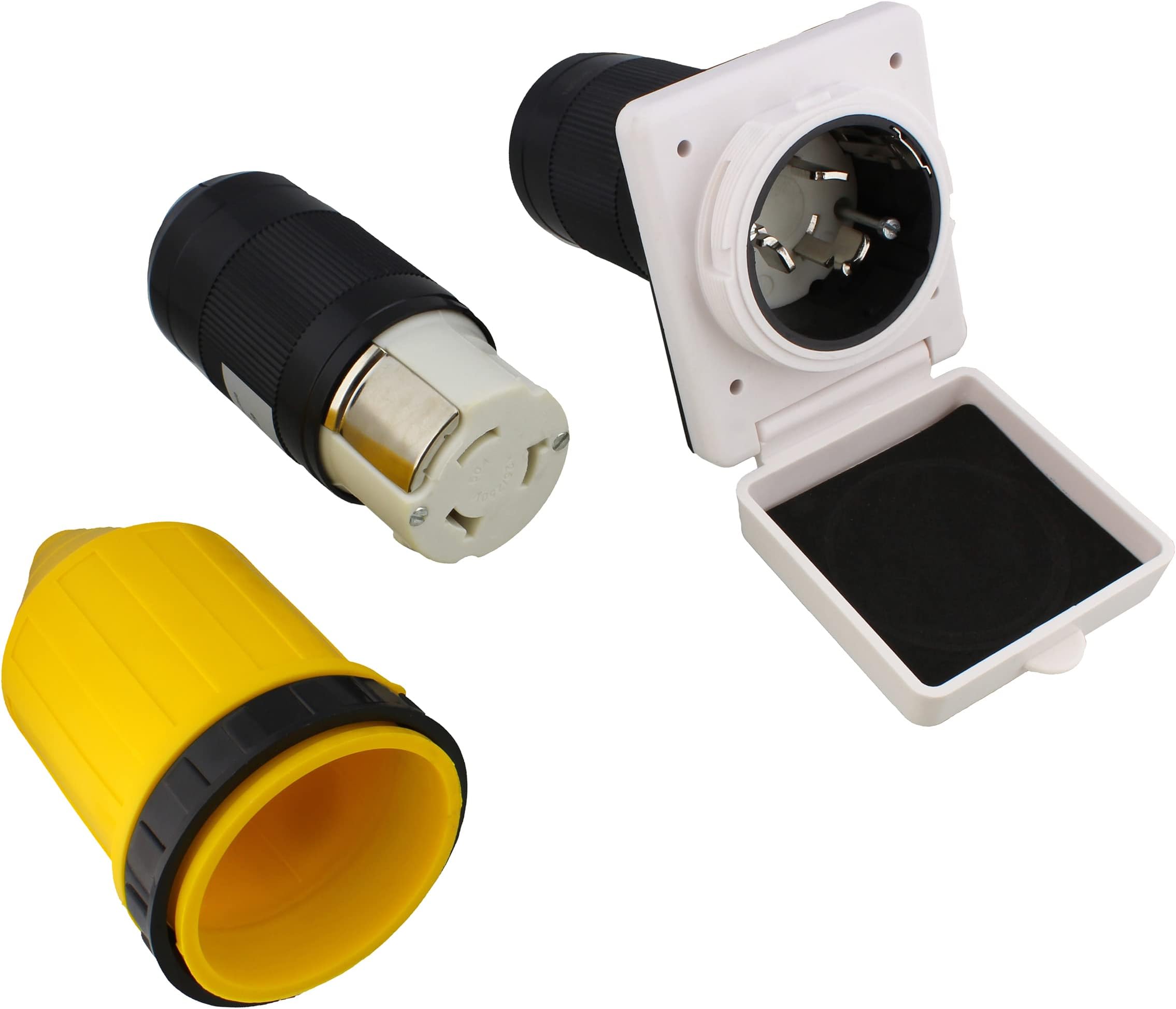 Amazon.com: True Mods 50A RV Power Cord Connector Kit w/Cord Boot ...