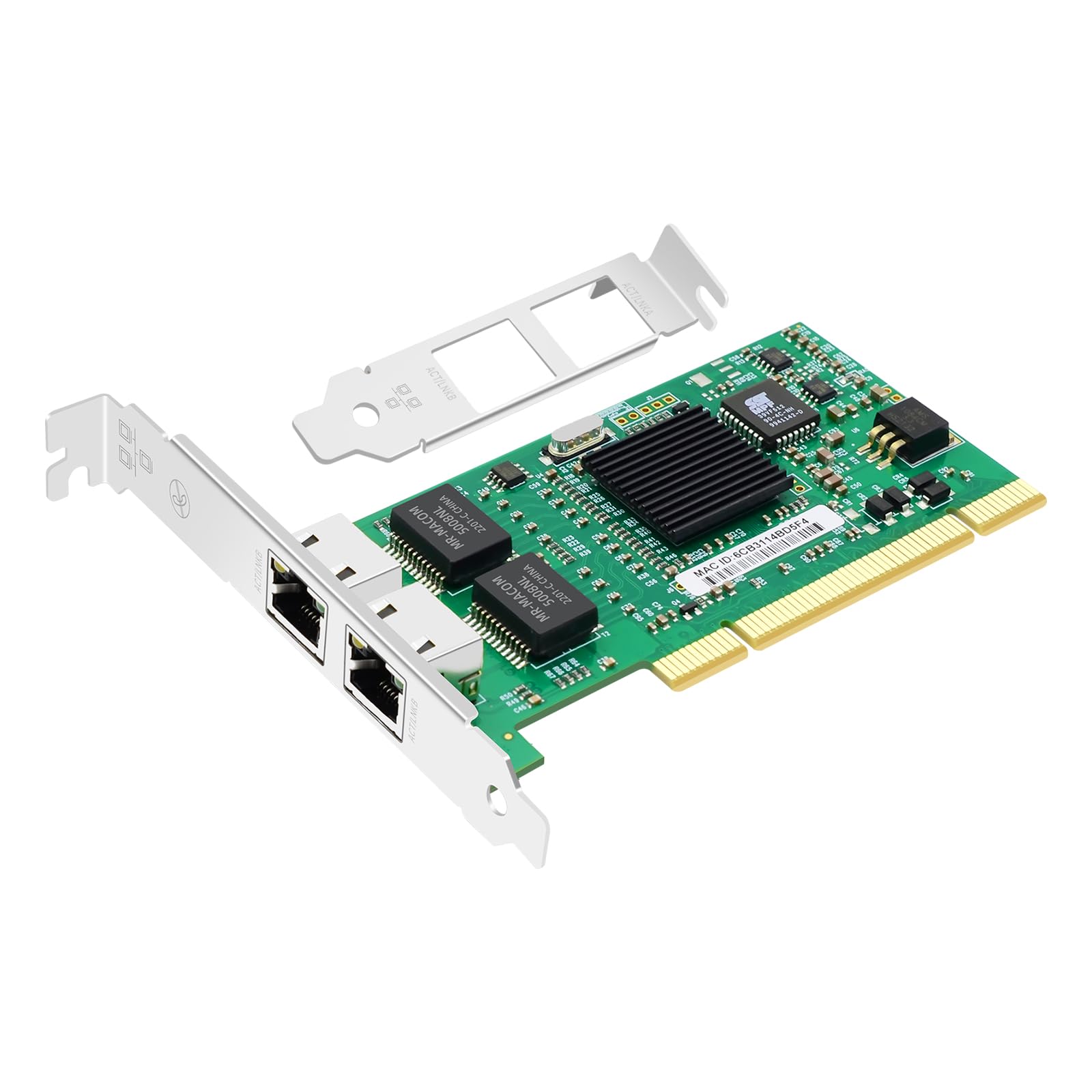 Amazon.com: Buacoz Dual Port PCI Gigabit Network Card,with Intel 82546 ...