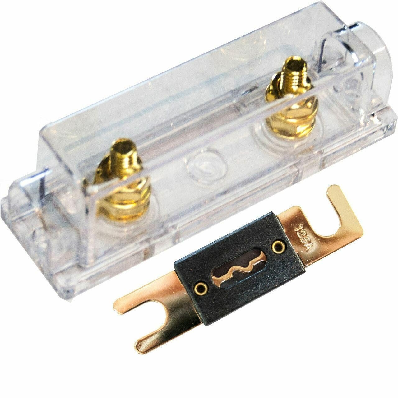 1 Pc of ANL Fuse Holder with (1) 100 Amp Gold Wafer Fuse Fits 0/2/4/6/8 ...