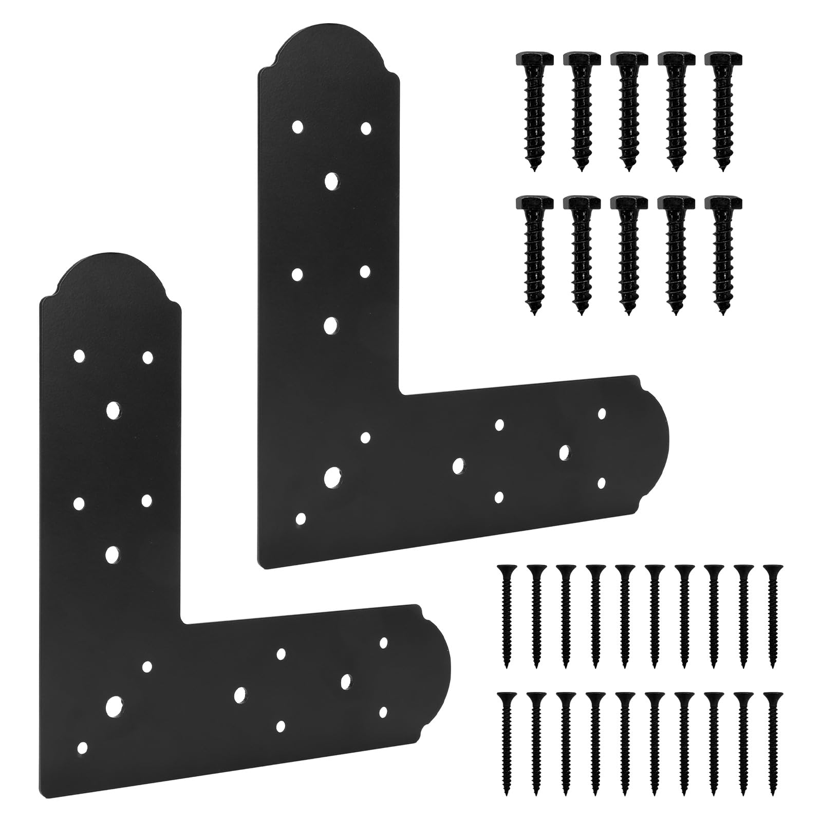 Amazon.com: Rasugarlary L Shape Steel Flat Bracket, 4 Pcs 10" X 10 ...