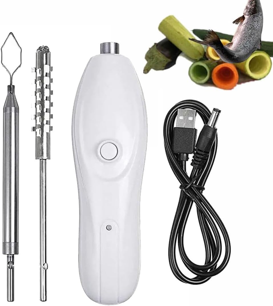 HLGKBY Portable Vegetable Corer Cordless Zucchini Corer with 2 Cutter ...