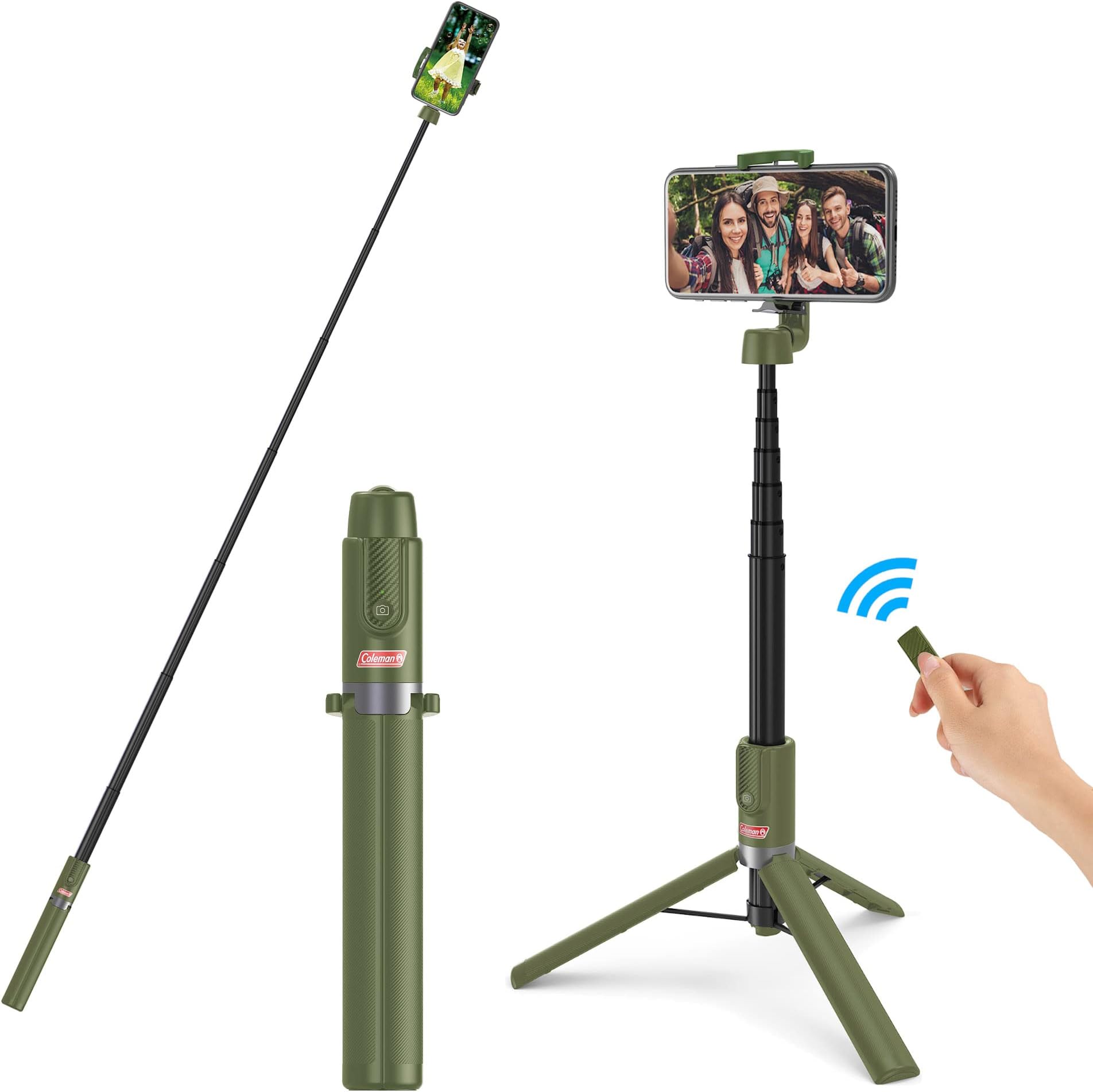 Amazon | ベルボン 【Amazon.co.jp限定】Velbon スマホ三脚 自撮り棒 Coleman(コールマン) セルフィー ...