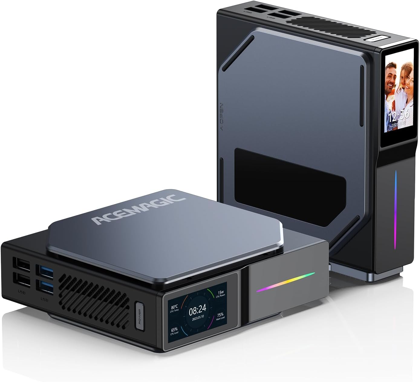 ACEMAGIC S1 Mini Ordinateur de Bureau Vertical avec écran LCD, Intel ...