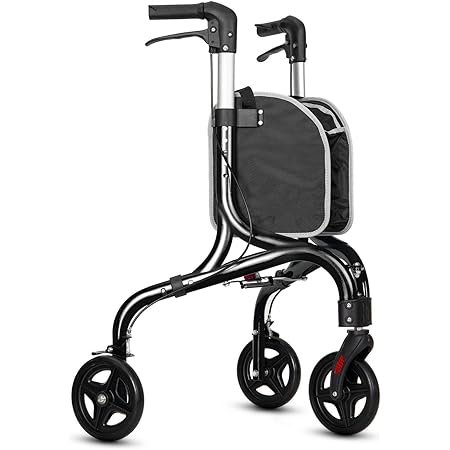 Amazon.com: Vive Mobility 3 Wheel Walker - Three Wheeled Rollator for ...