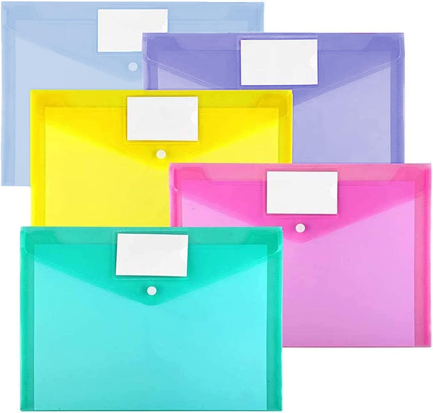 JIKIOU 30 sobres de plástico, carpetas de plástico, sobres de plástico ...
