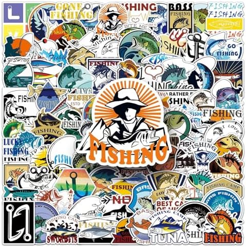 Amazon.com: ONESHAW 50Pcs Go Fishing Stickers Pack Waterproof Vinyl ...