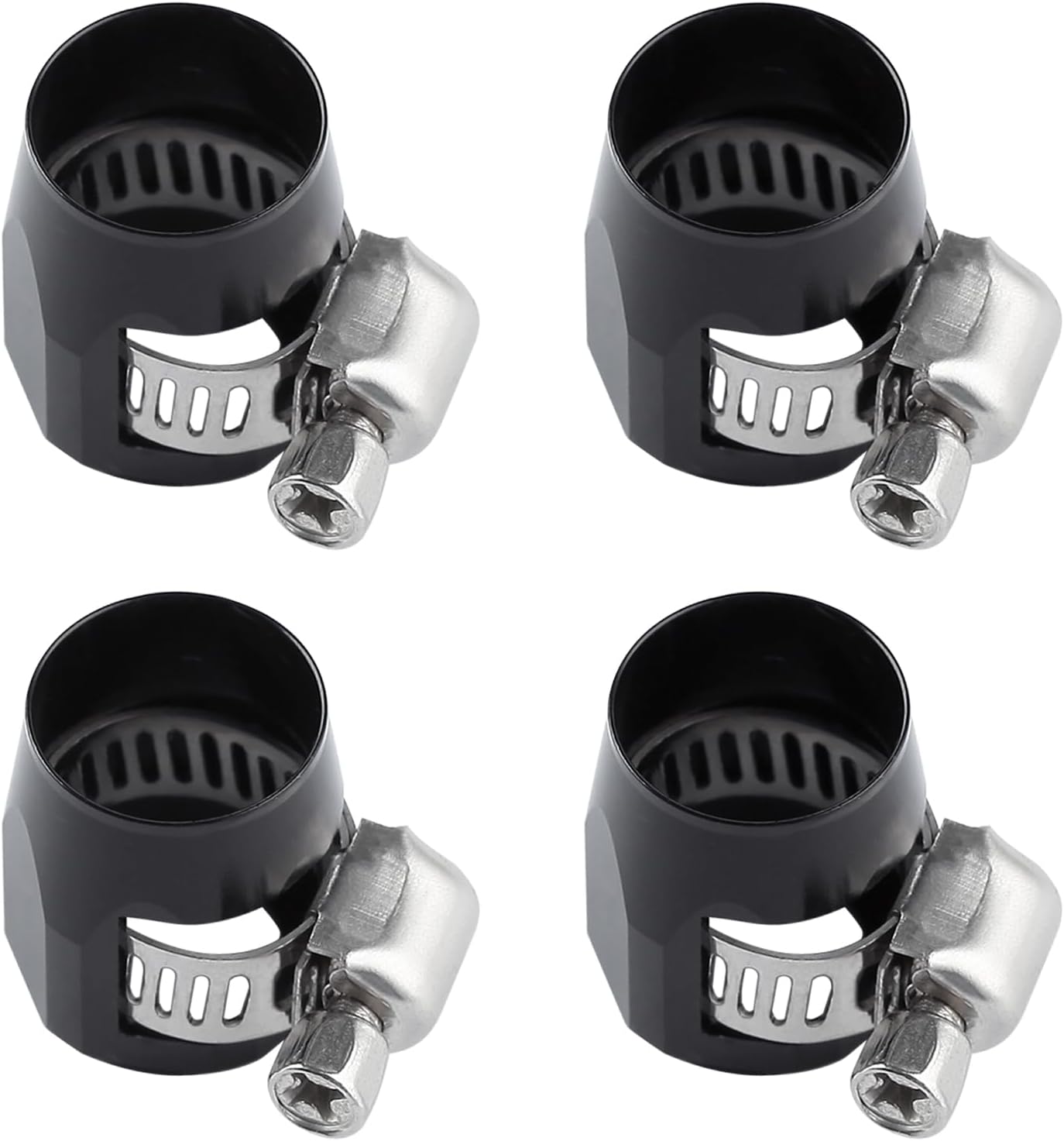 Amazon.com: SPEEDWOX 6AN Hose Finisher Clamp Aluminium Black 4Pcs Hex ...