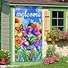 Amazon.com: Welcome Butterfly Door Cover Spring Decorations Banner ...