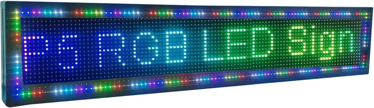 Amazon.com: LED Sign display with WiFi+USB,P5-40''x8'' RGB Color ...