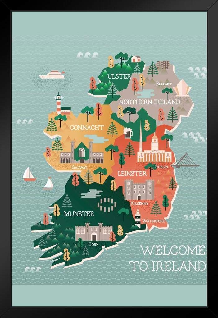 Ireland Map Landmarks Cities Travel World Map With Cities In ...